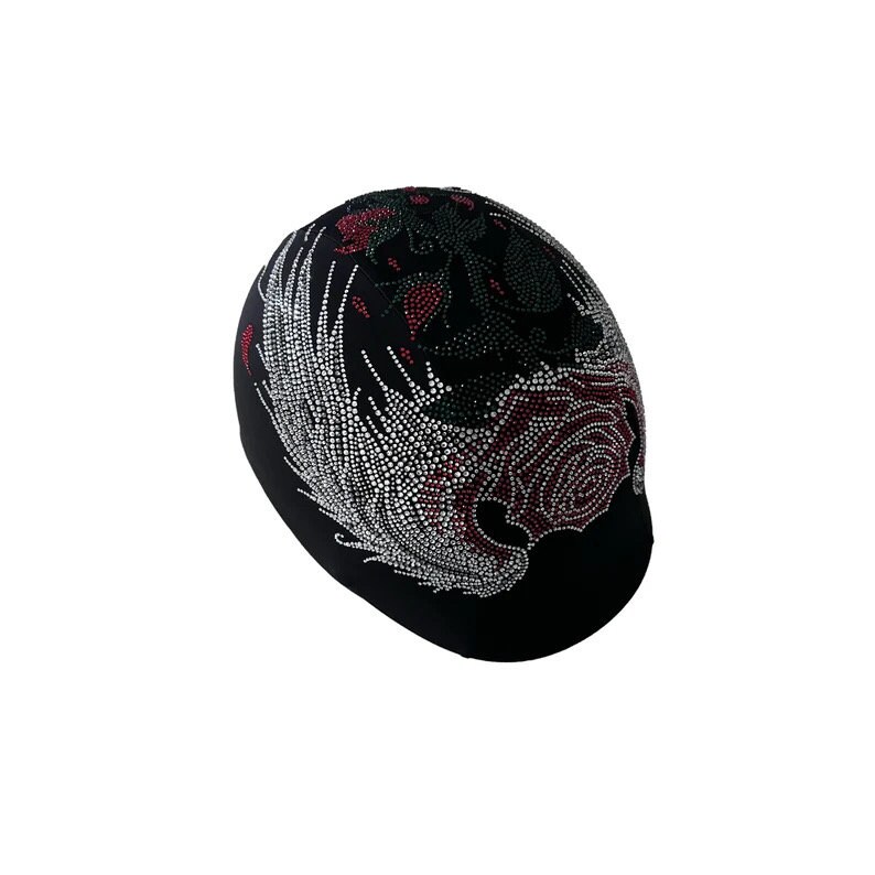 Rhinestone Rose Angel Wings Helmet Cover: Equestrian Biker Style - Etsy