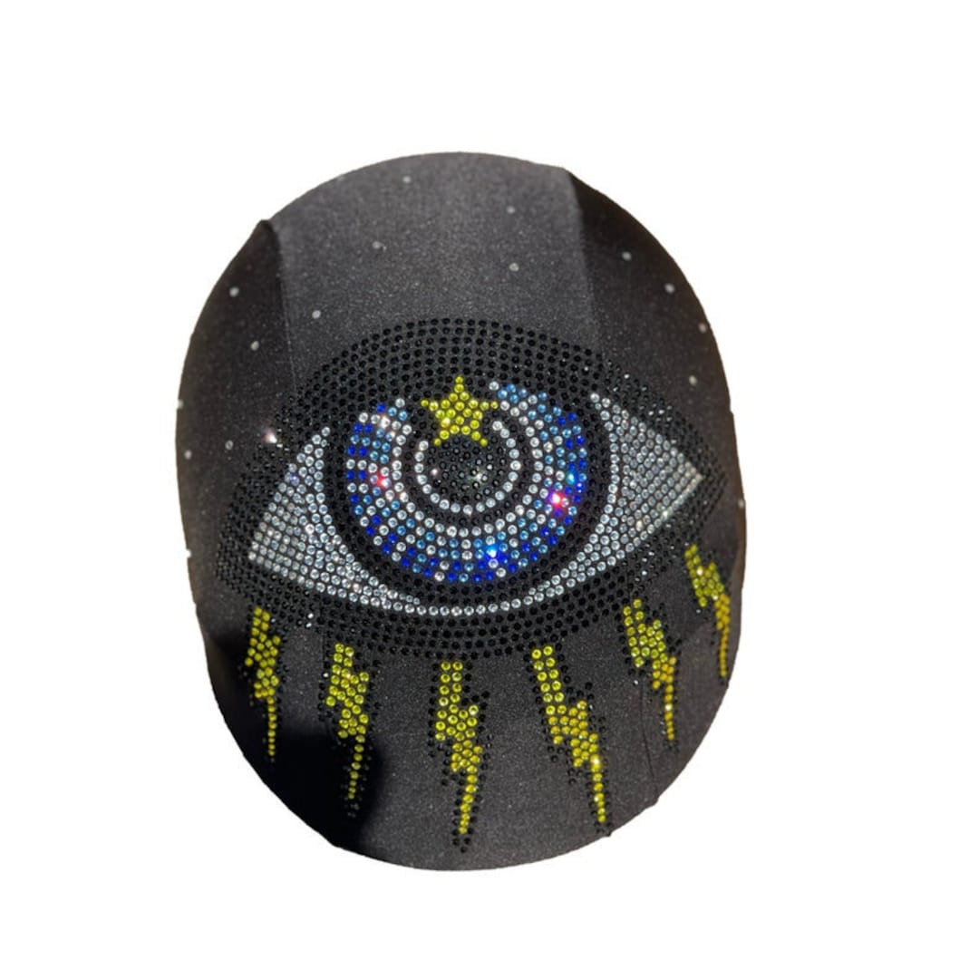 Rhinestone Evil Eye Helmet Cover: Custom Bling Fashion - Etsy