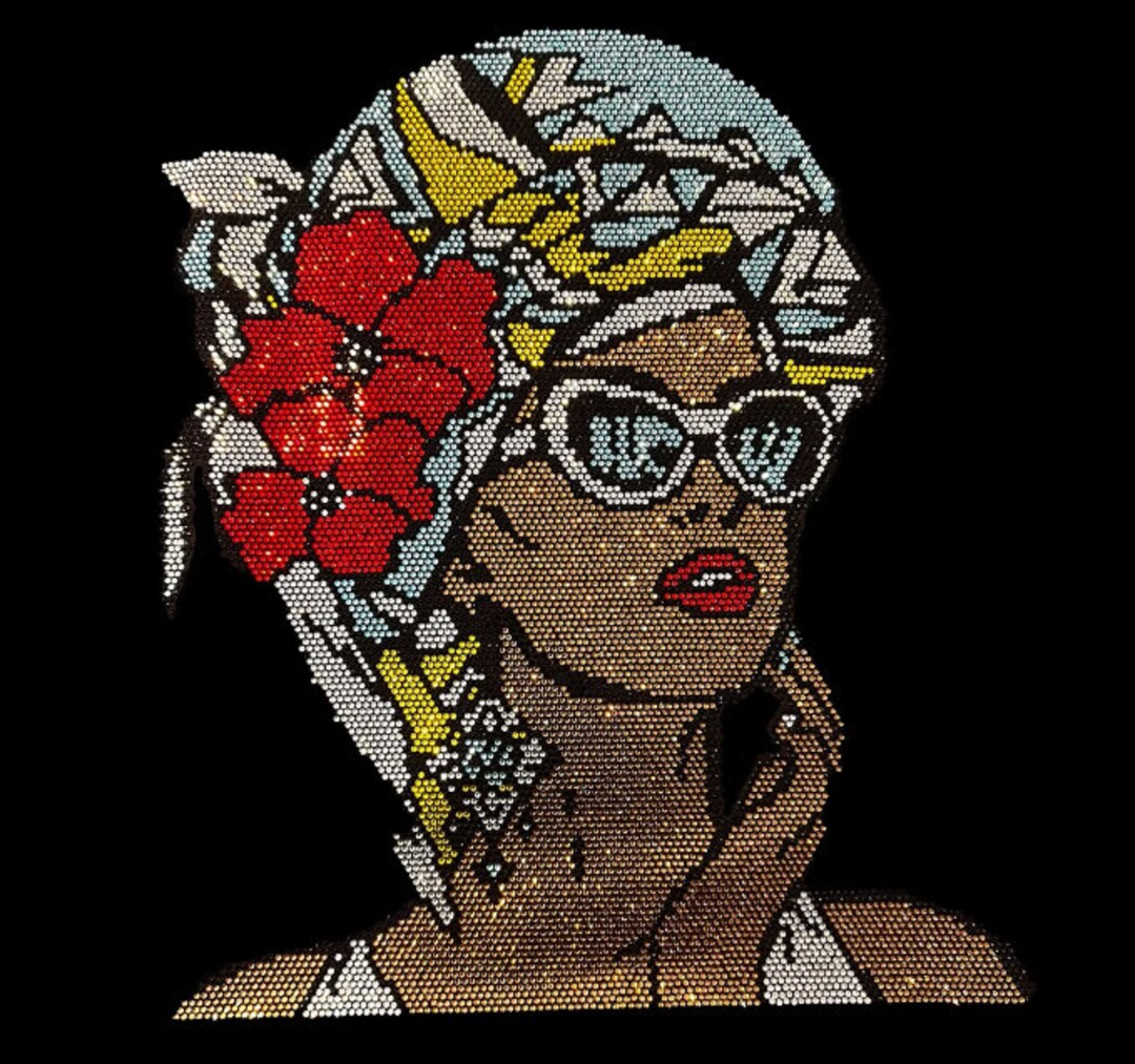 Charming Girl Design Rhinestone Transfers, Heat Transfer Patch ...