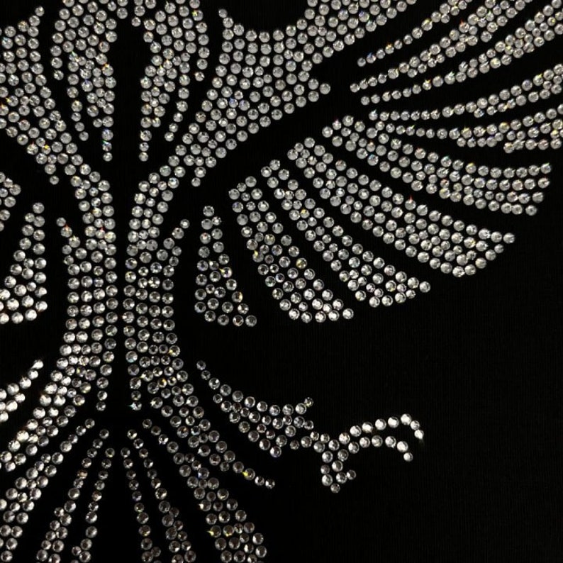 Phoenix Eagle Iron on Design, Rhinestone Eagle Patch, Heat Transfer ...