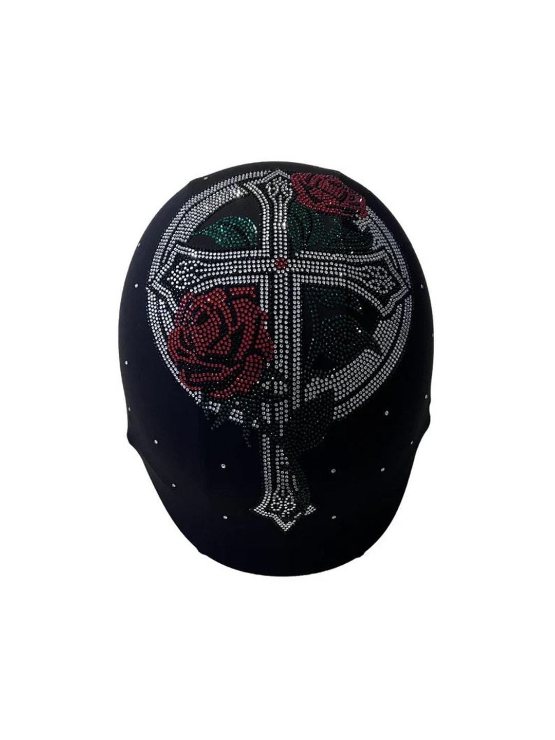 Rose Cross Helmet Cover , Stylish Helmet Skin , Helmet Covers , Glowing ...