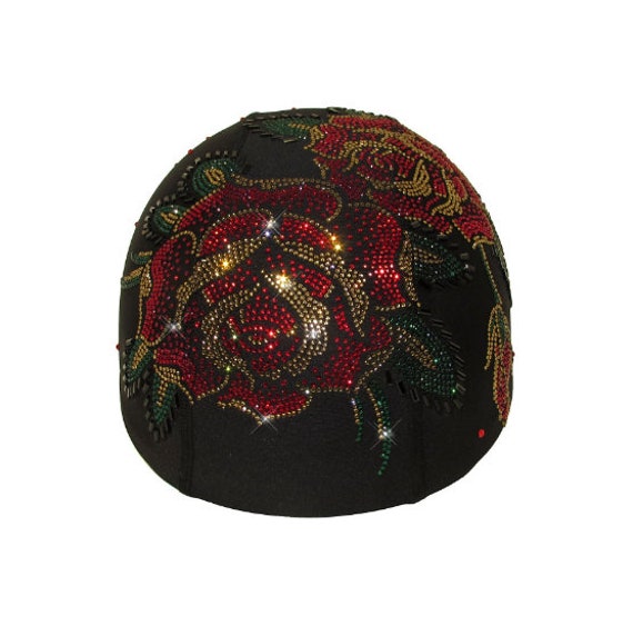 Helmetra Red Gold Roses Helmet Coverbling Helmethelmet - Etsy