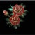 Red Roses Rhinestone Heat Transfer Iron on Patch, Custom Iron on Flower ...