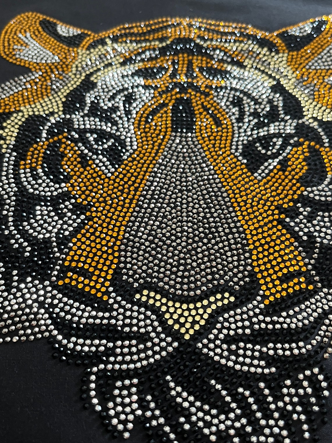Tiger Rhinestone Iron on Transfer, Sparkling DIY Applique (10"x 10 ...