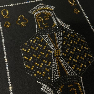 Queen Playing Card , Playing Card Decal , Iron on Queen Card Design ...