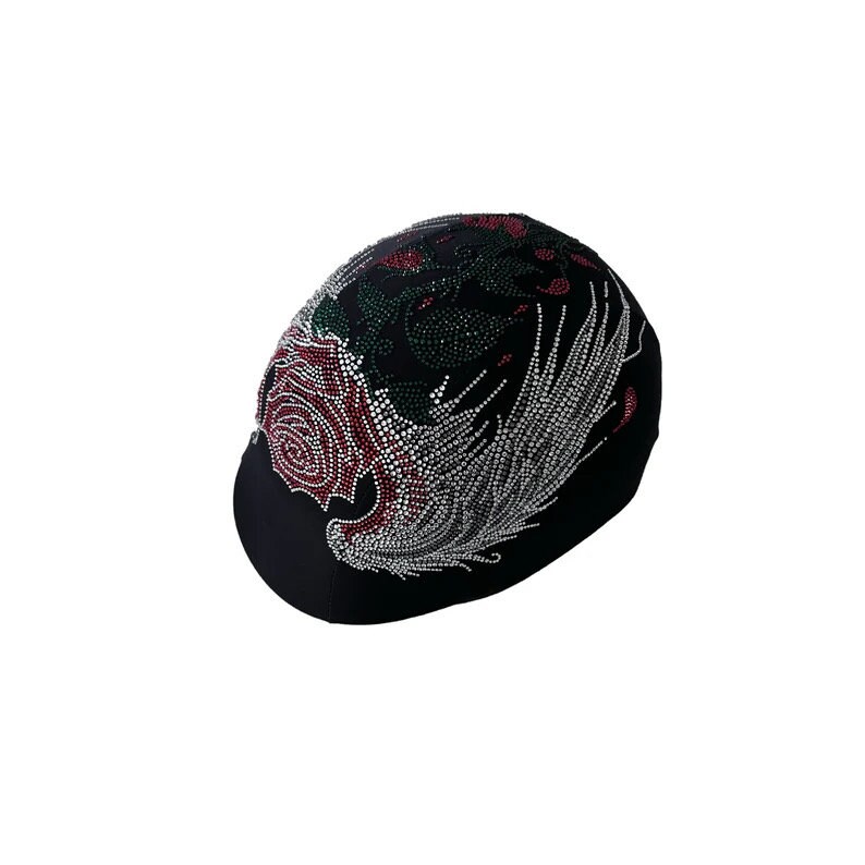 Rhinestone Rose Angel Wings Helmet Cover: Equestrian Biker Style - Etsy