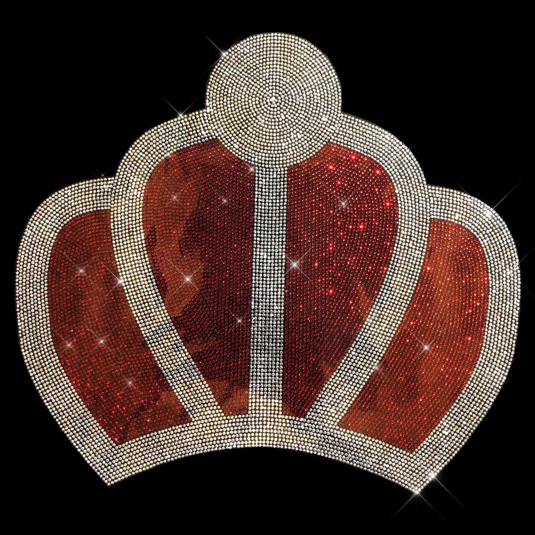 Rhinestone Red Crown Heat Transfer Iron-on Design - Etsy