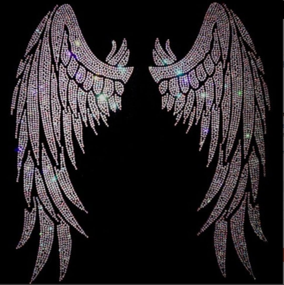 Angel Wing Rhinestone Transfer Sheet for Clothing, Rhinestone Angel ...