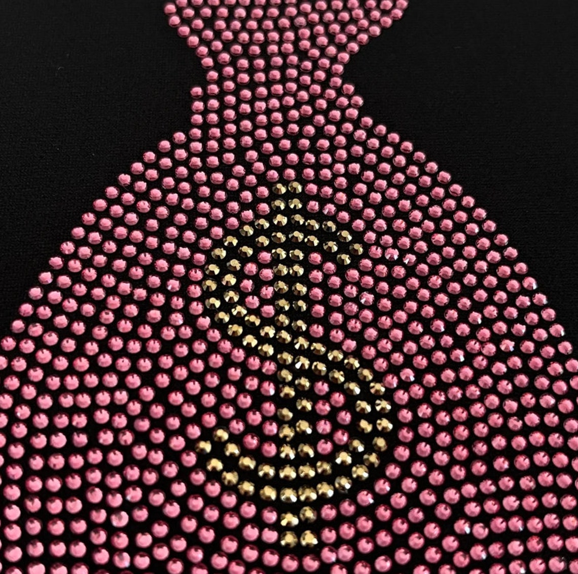 Pink Rhinestone Money Bag Iron on Patch, Bling Applique (4" X 3.5 ...