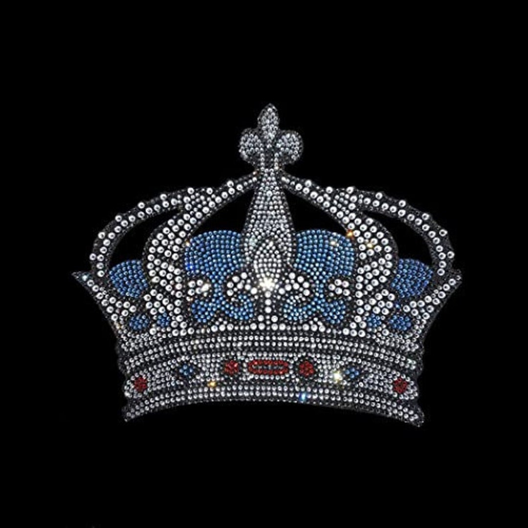 Rhinestone Royal Crown Heat Transfer: Iron on Motif (11x9") - Etsy