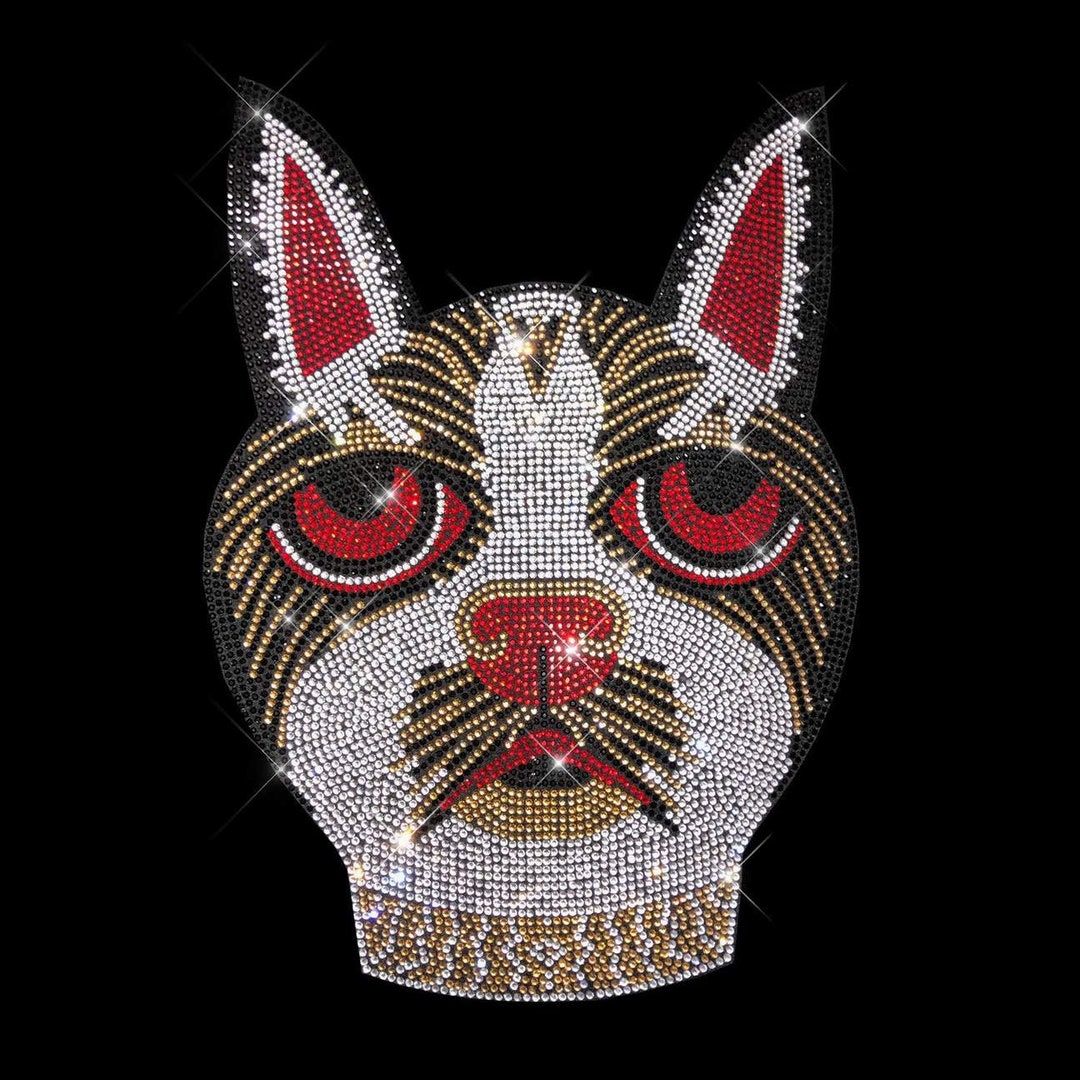 Rhinestone Royal Cat Heat Transfer Iron-on Design - Etsy