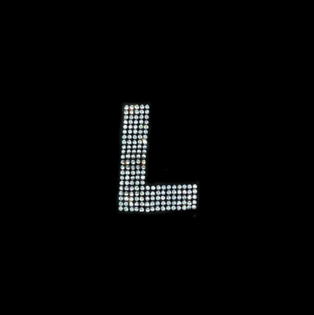 L LETTER – Rhinestone Iron on Heat Transfer - Etsy