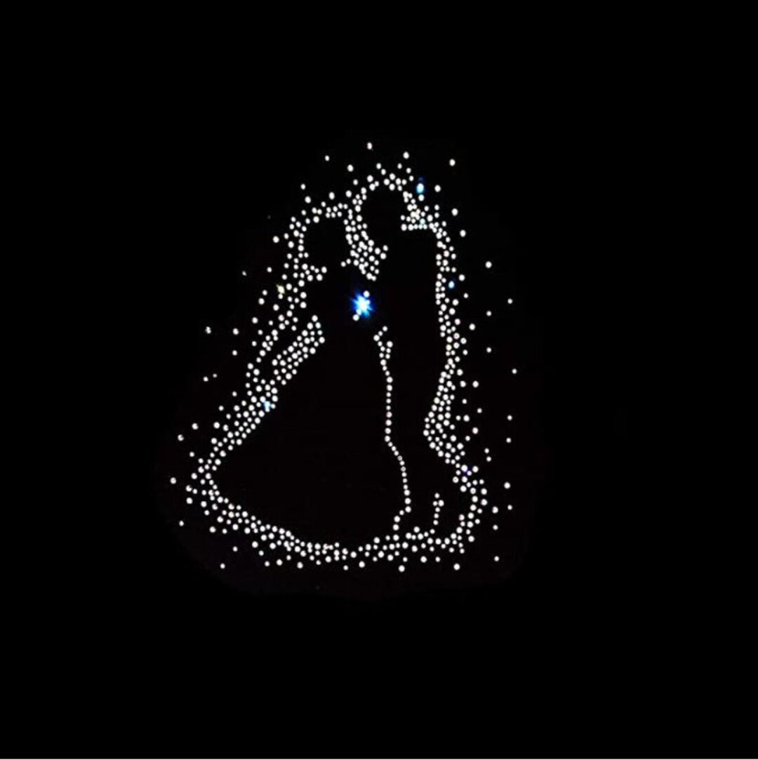 Bride and Groom Rhinestone Iron-on Design: Custom Bling Motif - Etsy