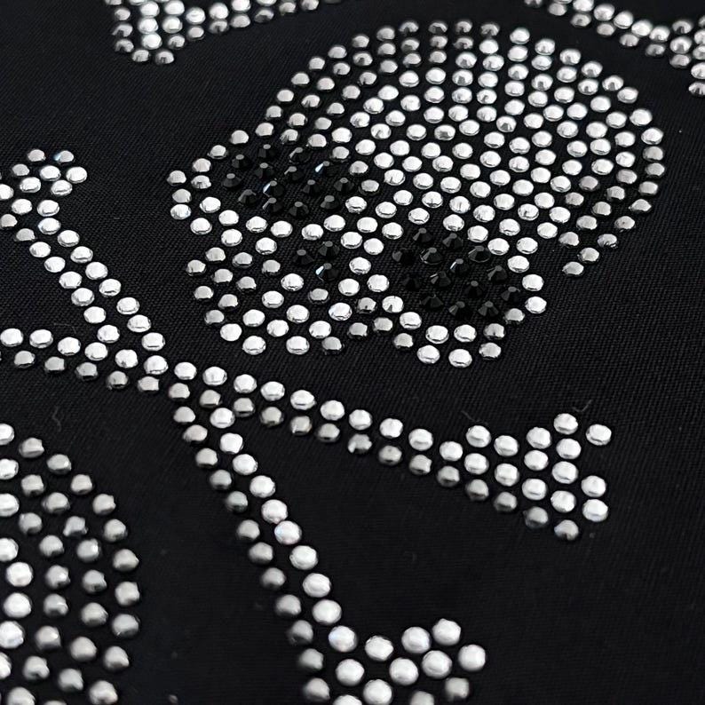 Crystal Skull Rhinestone Iron on Transfer Patch , Bling Skulls for ...