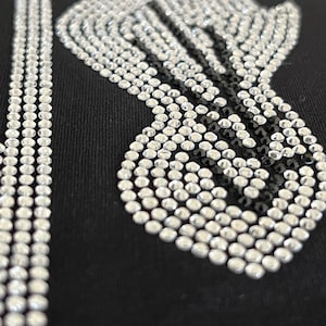 Crystal Flower Rhinestone Heat Transfer Design, Custom Iron on Decals ...