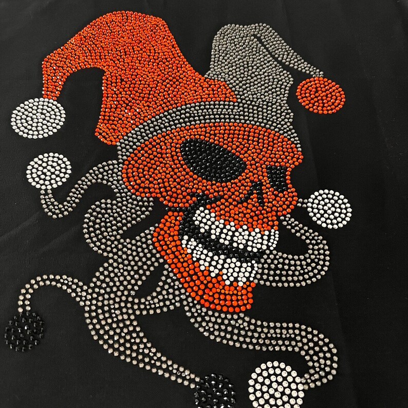 Clown Skull Rhinestone Iron on Heat Transfer (12" X 10") - Etsy