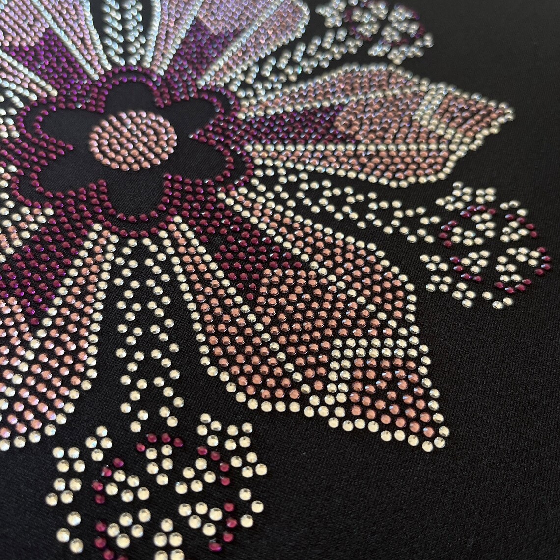 Lily Rhinestones Design Hot Fix Designs Clothing Art - Etsy