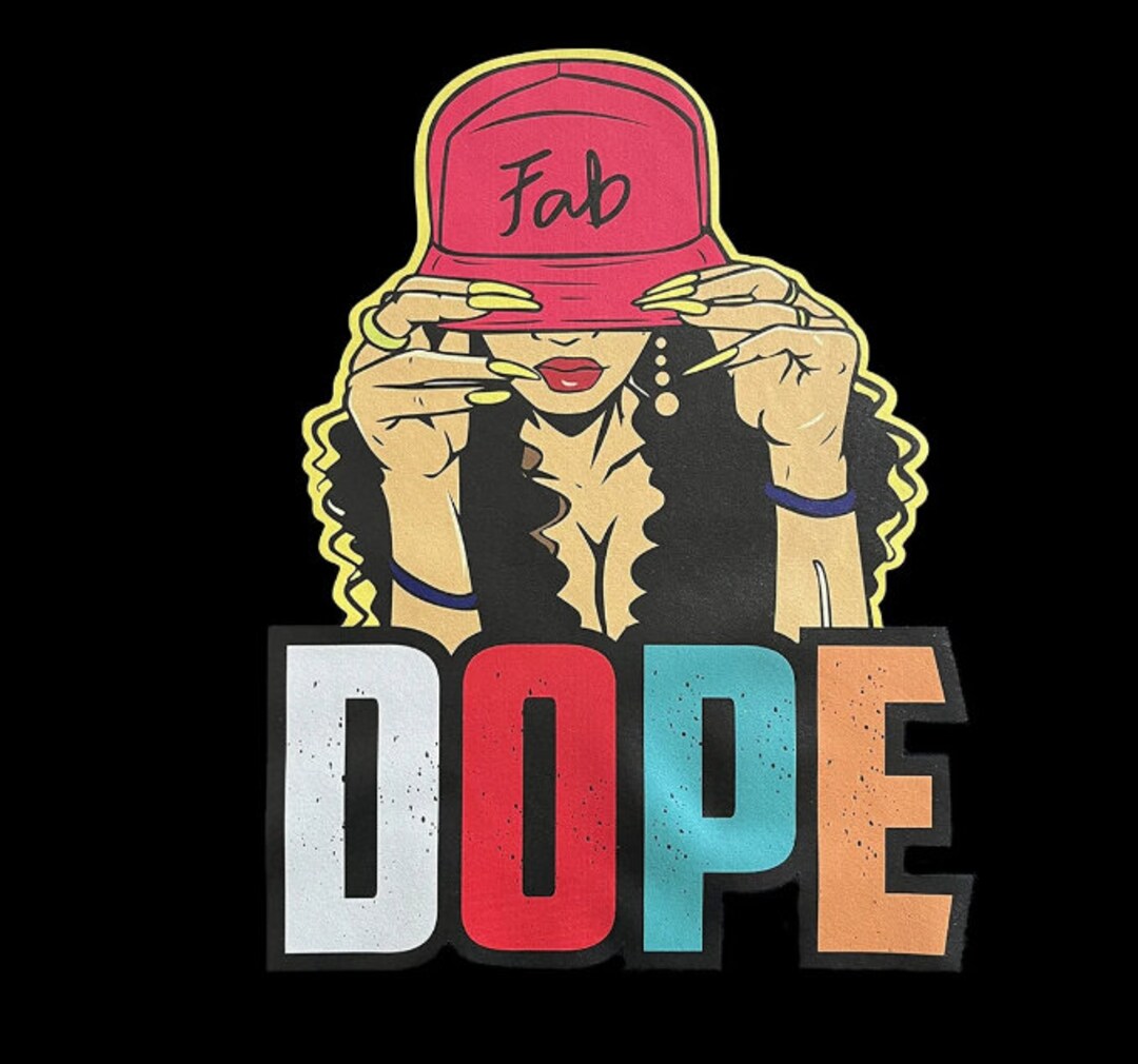 Dope Girl Iron on Vinyl , Heat Transfer Vinyl Girl Decal , Hot Fix Dope ...