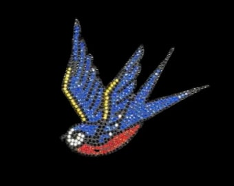 Rhinestone American Crystal Flag Heat Transfer Iron-on Design - Etsy