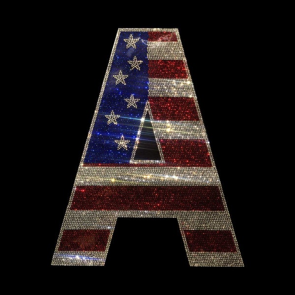 American Flag Letters Iron On - Etsy