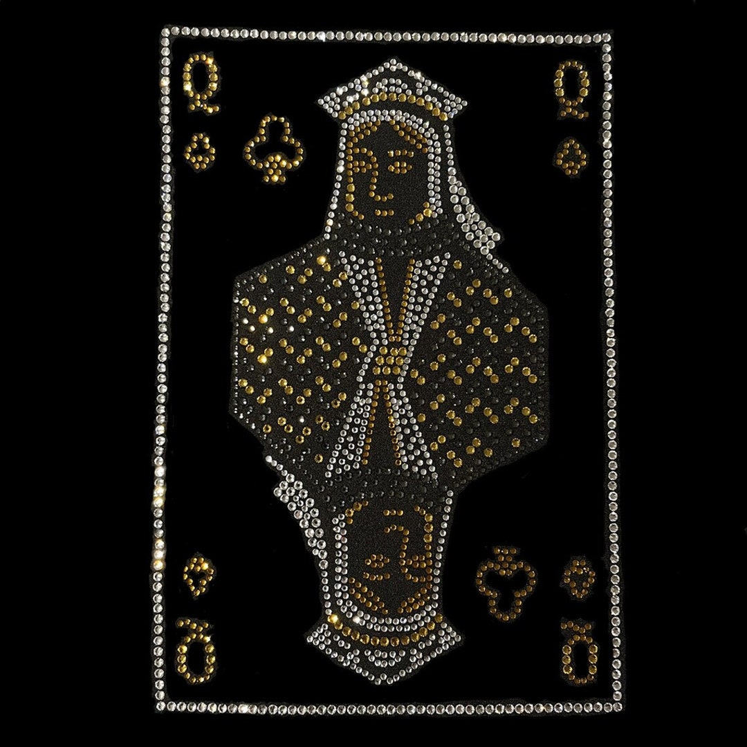 Queen Playing Card , Playing Card Decal , Iron on Queen Card Design ...