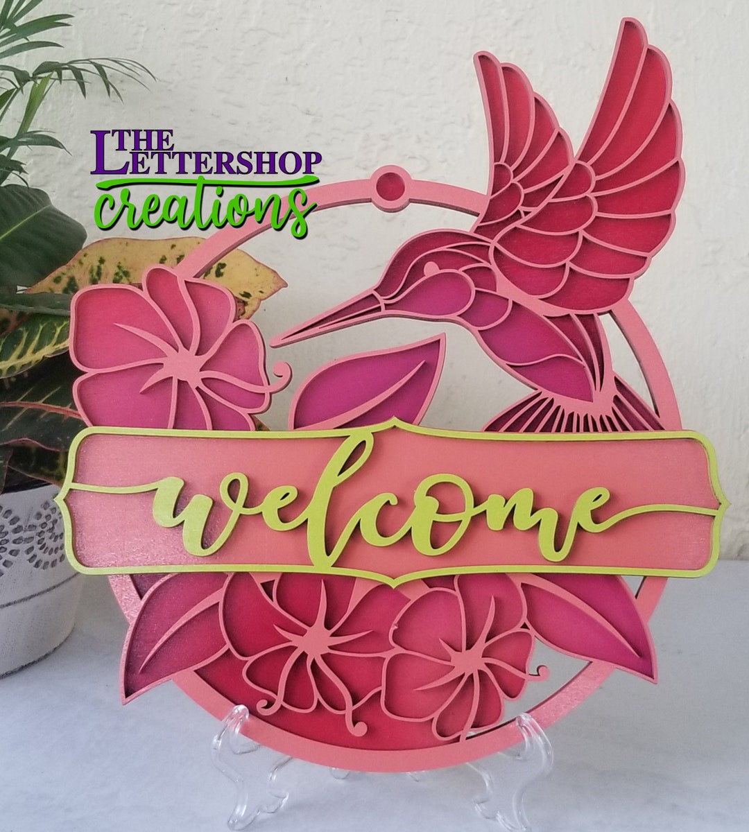 Hummingbird Wall Sign Door Sign Personalized - Etsy