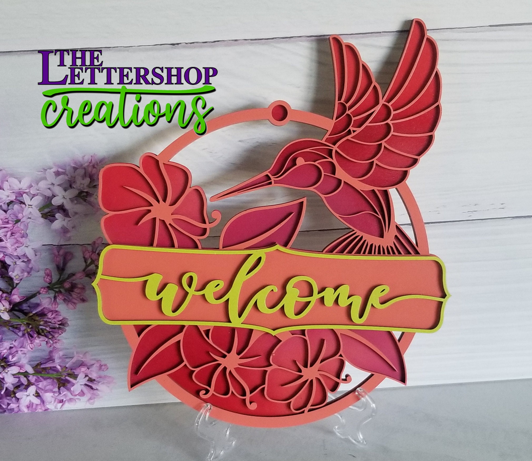 Hummingbird Wall Sign Door Sign Personalized - Etsy