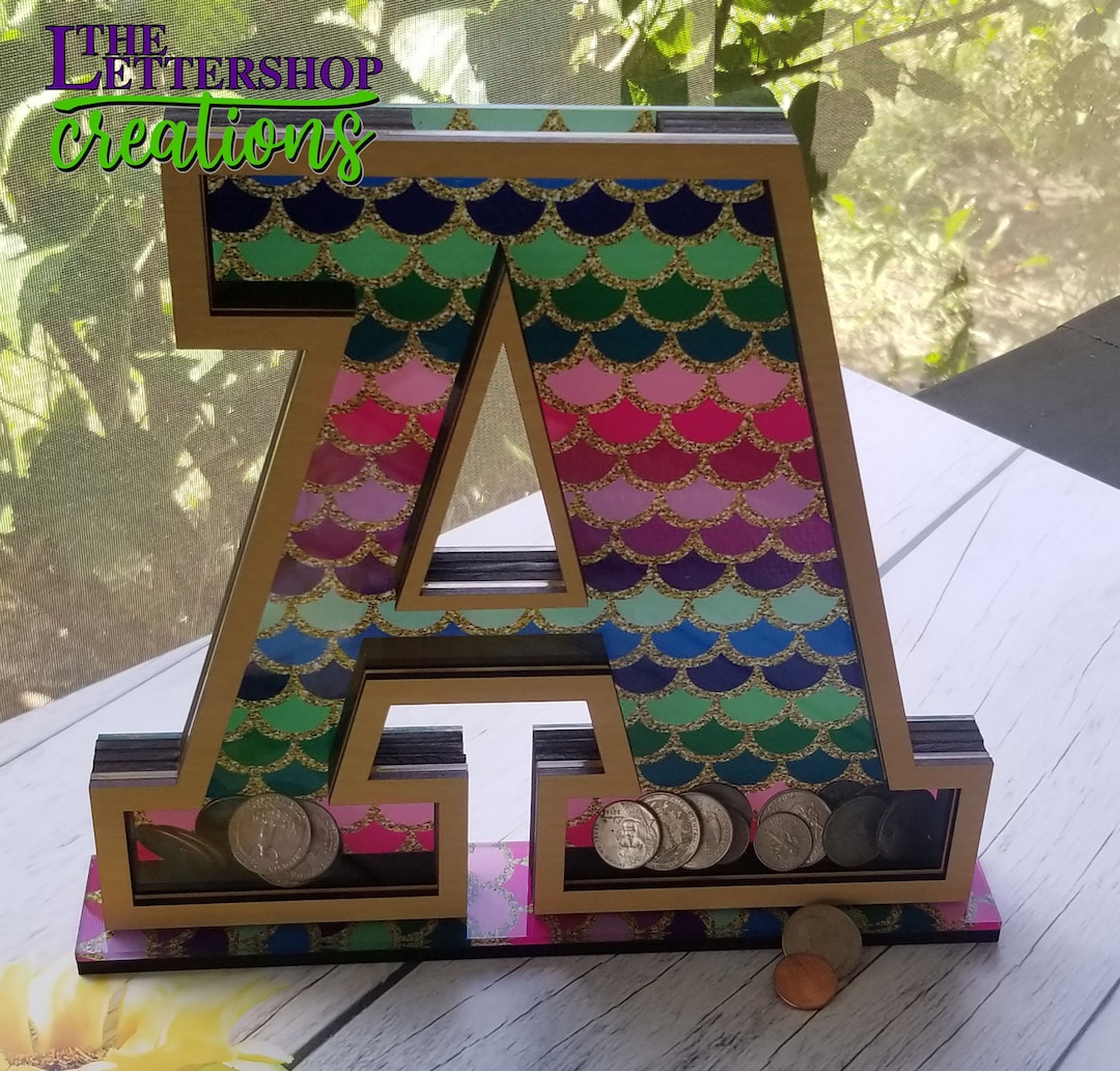 Money Bank Mermaid, Personalized, Monogram - Etsy