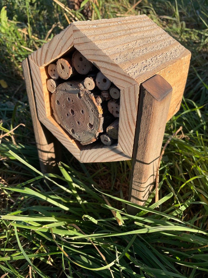 Standing Hexagon Native Bee Home - Etsy