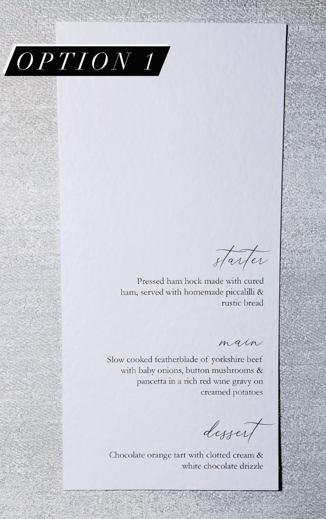 Wedding Menu Cards - Etsy UK