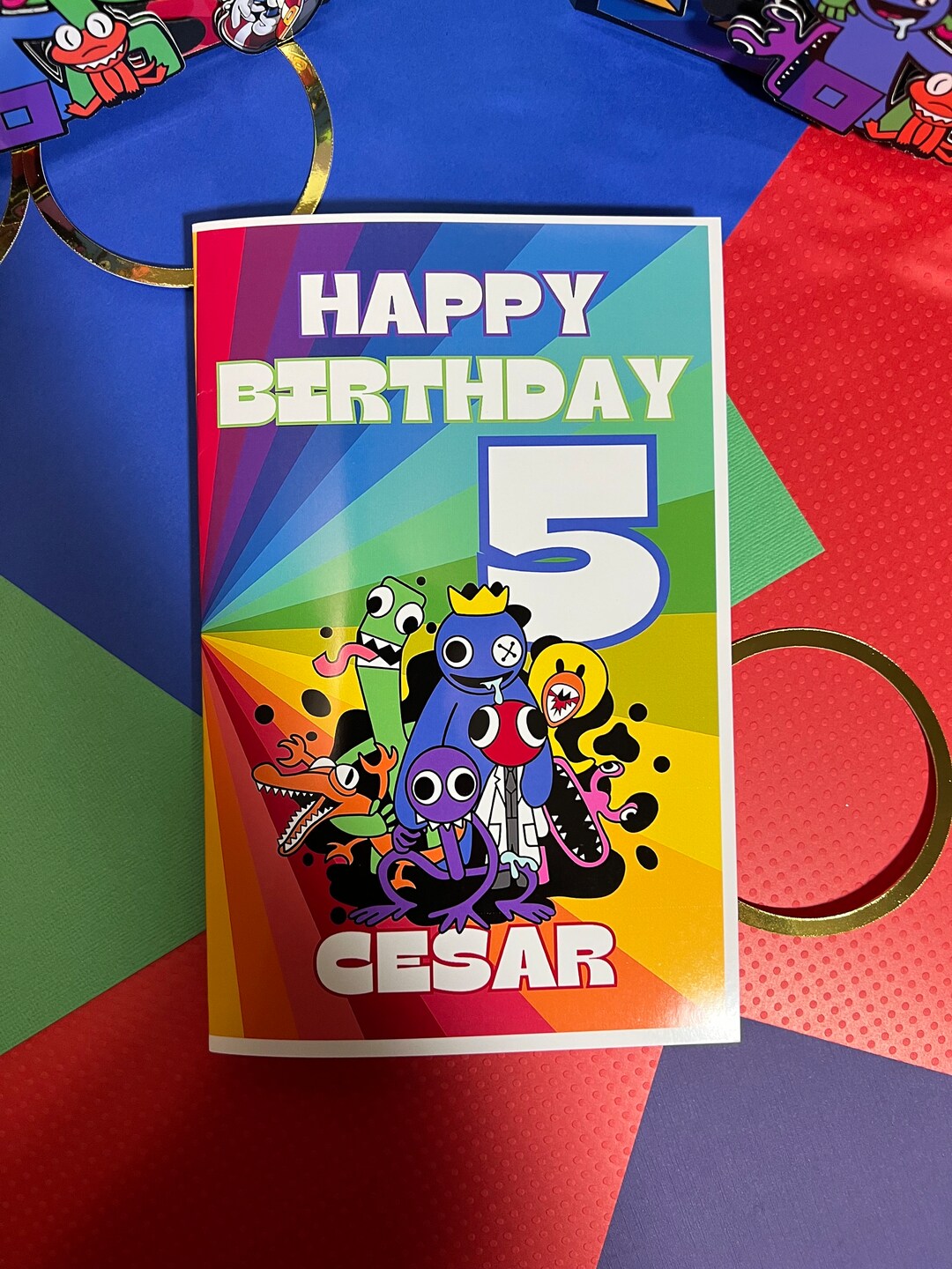 Rainbow Friends Personalized Coloring Books - Etsy