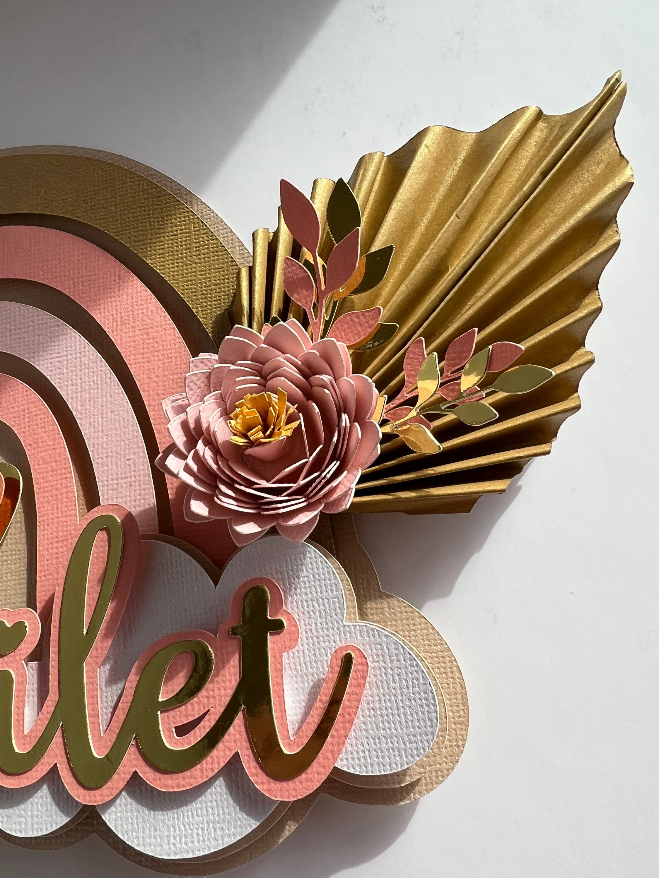 Rainbow Boho Cake Topper - Etsy