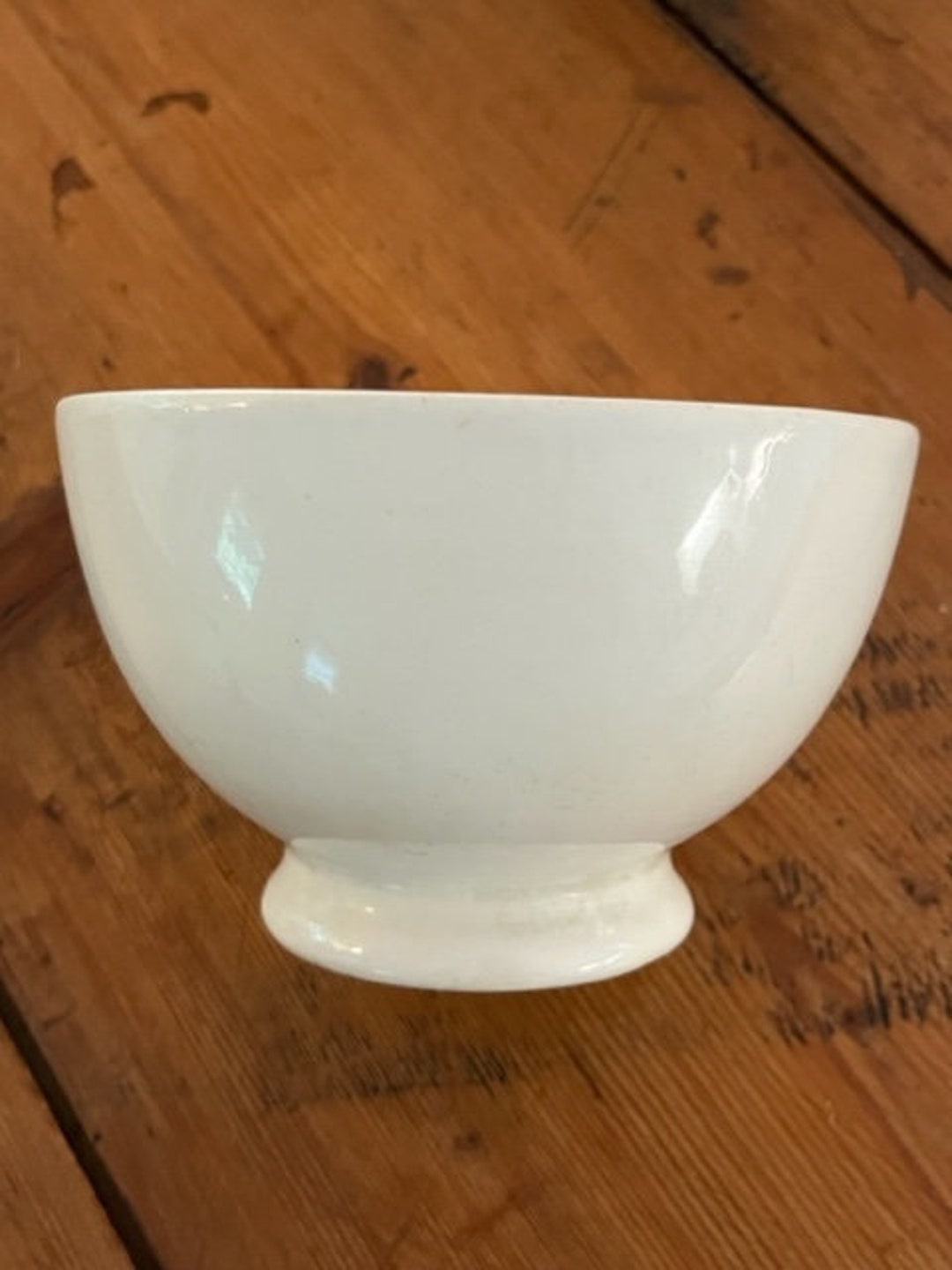 Vintage Boch Belgian Ceramic Ironstone Solid White Cafe Aux Lait, Soup ...