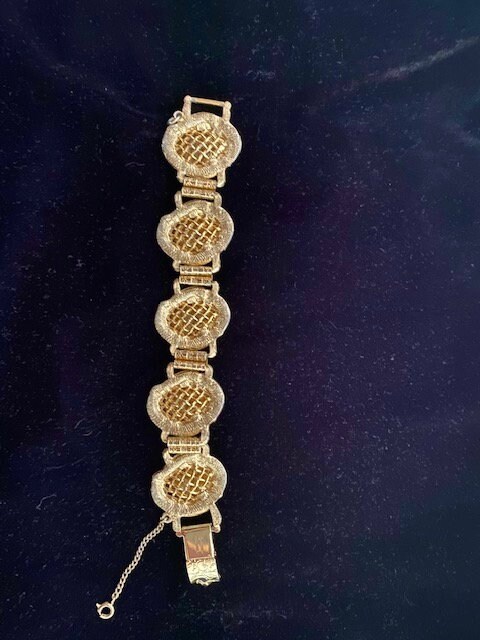 Elizabeth Morrey Mid Century Modern Gold Chunky Bracelet - Etsy