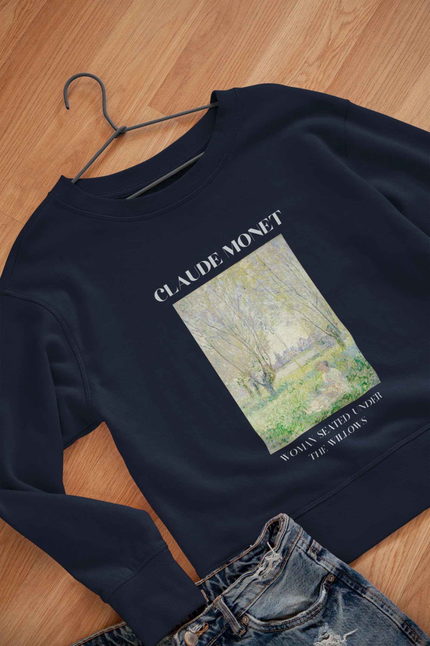 Claude Monet Monet Sweatshirt Woman Seated Under the - Etsy