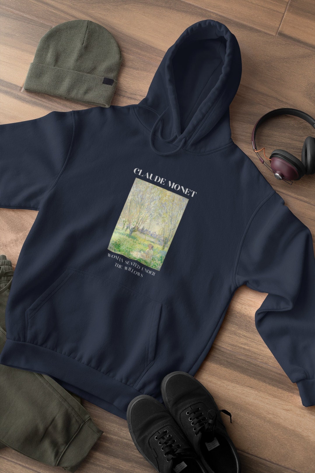 Claude Monet, Monet Sweatshirt, Woman Seated Under the Willows, Artsy ...
