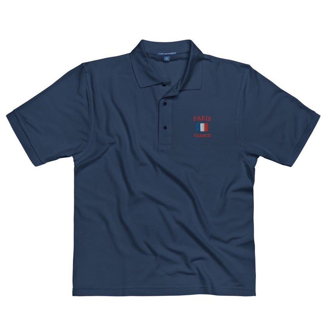 Paris Embroidered Polo Shirt, Paris France Flag Shirt, France Polo ...