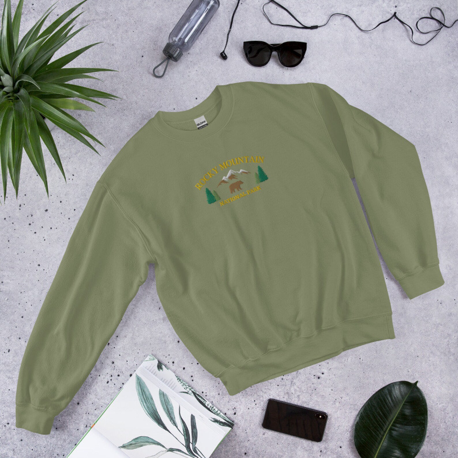 Rocky Mountain National Park Sweatshirt, Embroidered Rocky Mountain ...