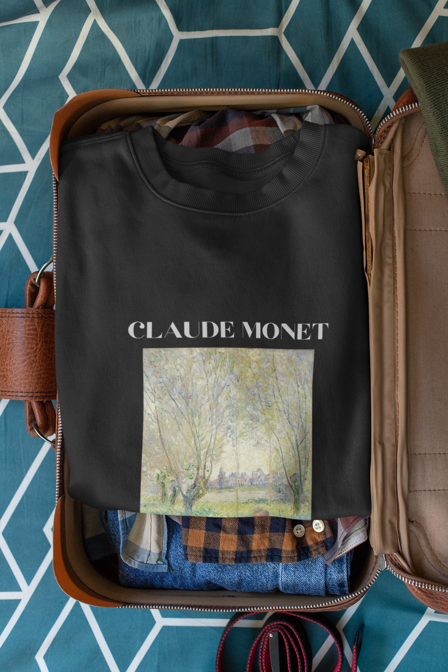 Claude Monet Monet Sweatshirt Woman Seated Under the - Etsy