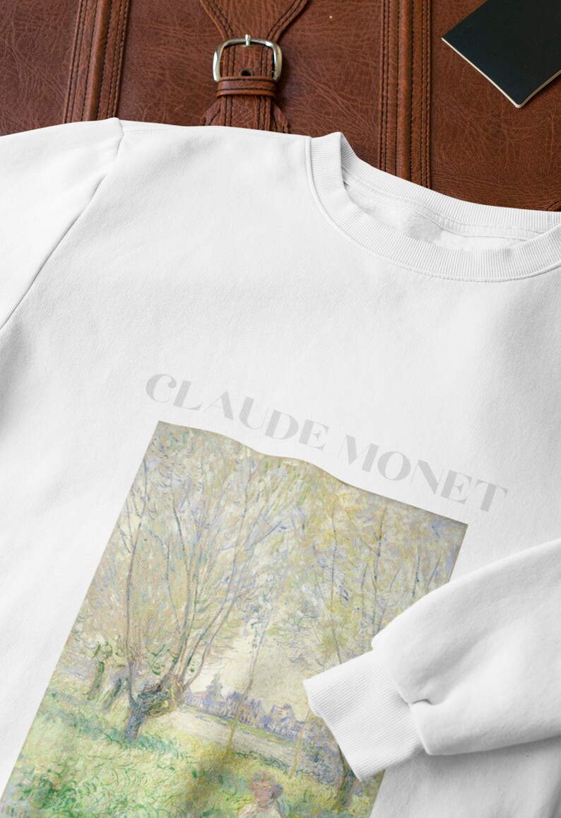 Claude Monet Monet Sweatshirt Woman Seated Under the - Etsy