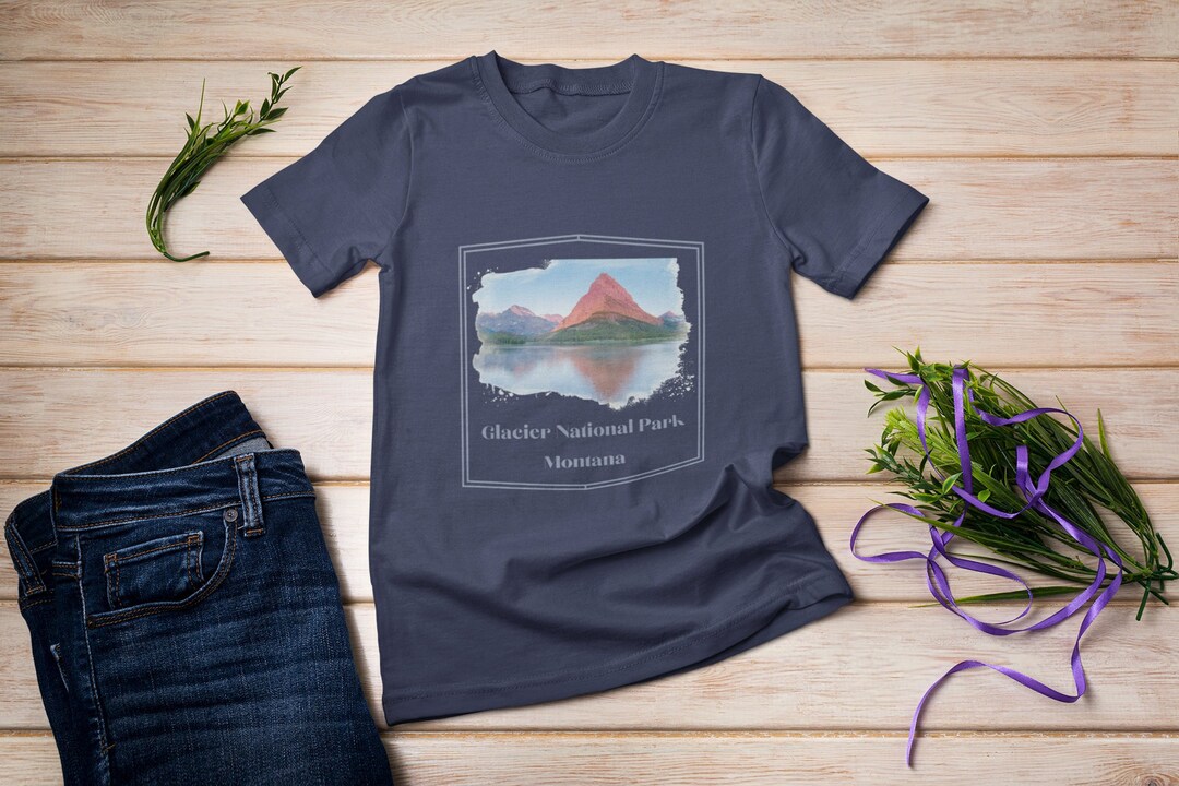 Short Sleeve T-shirt, Glacier National Park, Montana, National Park Tee ...