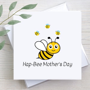 Hap-bee Mother's Day Card, Funny Mother's Day Card, Personalized Gift ...