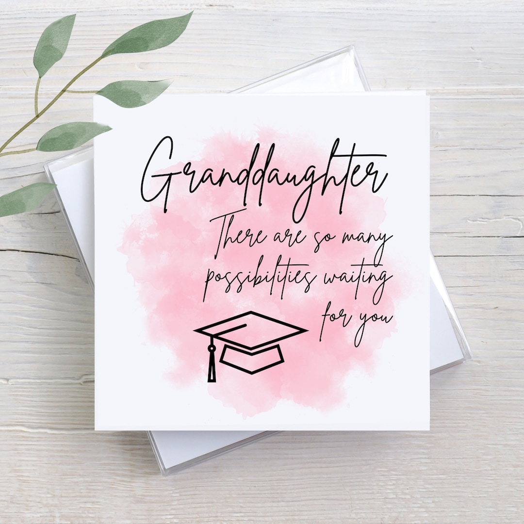 Graduation Card for Granddaughter, Personalized Graduation Gift ...