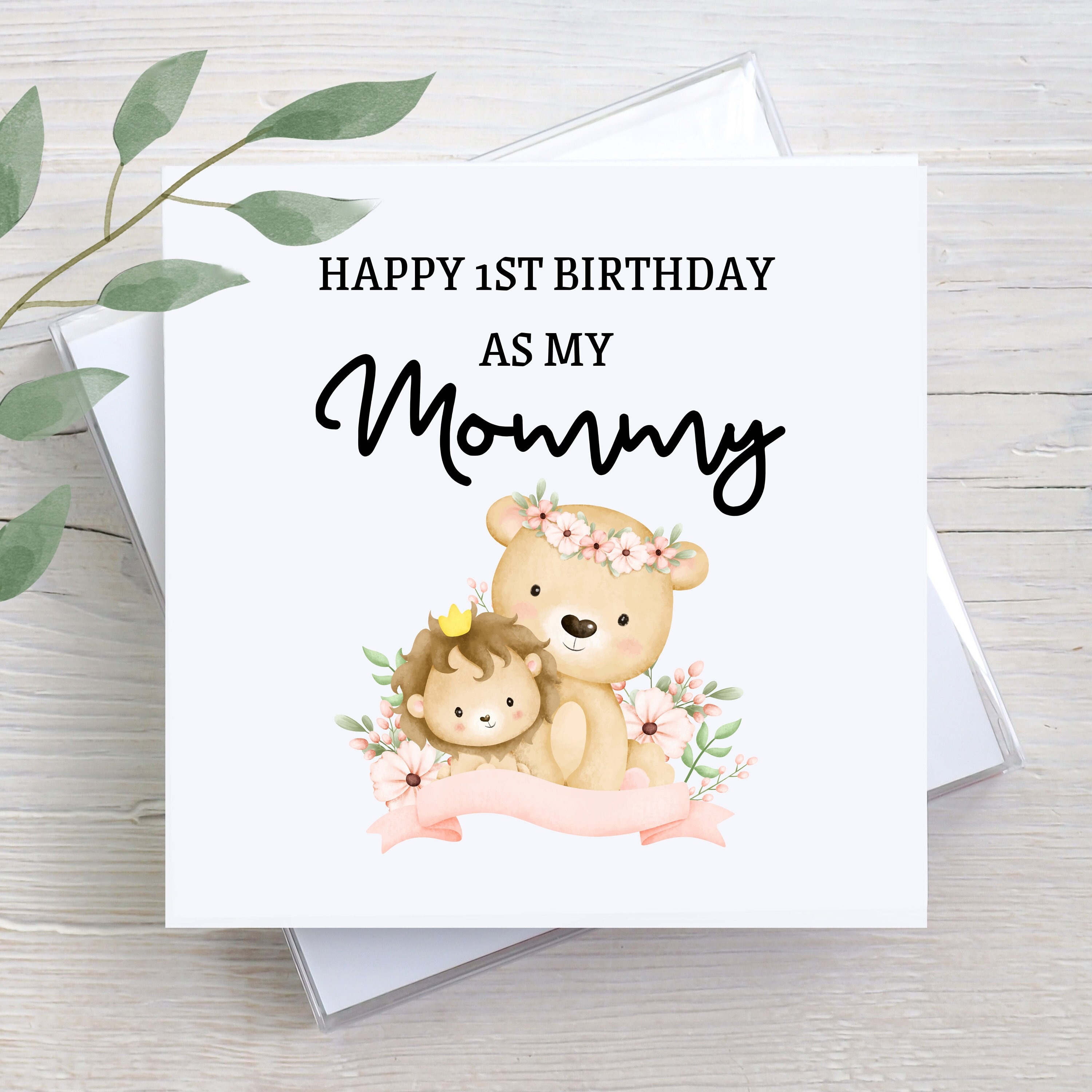 Happy First Birthday as My Mommy Card, Custom Birthday Gift for Mom ...
