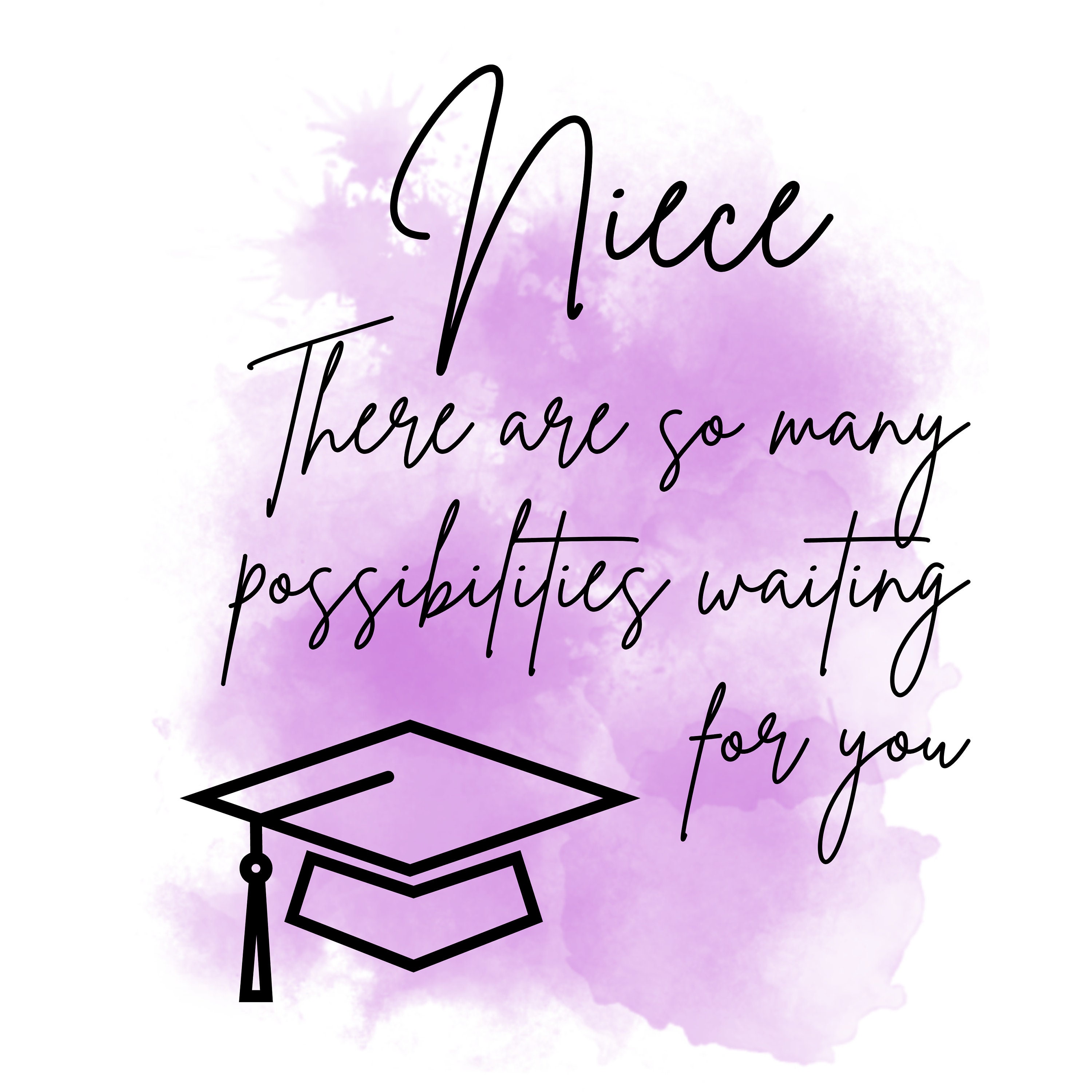 Graduation Card for Niece, Custom Graduation Card, Personalized ...