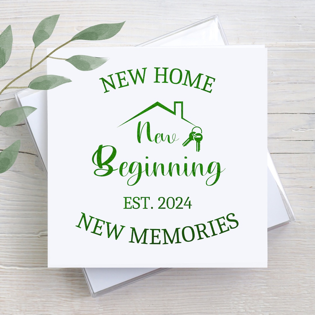 Card for New Home Buyers, Custom Foil Greeting Card, Gift for New Home ...