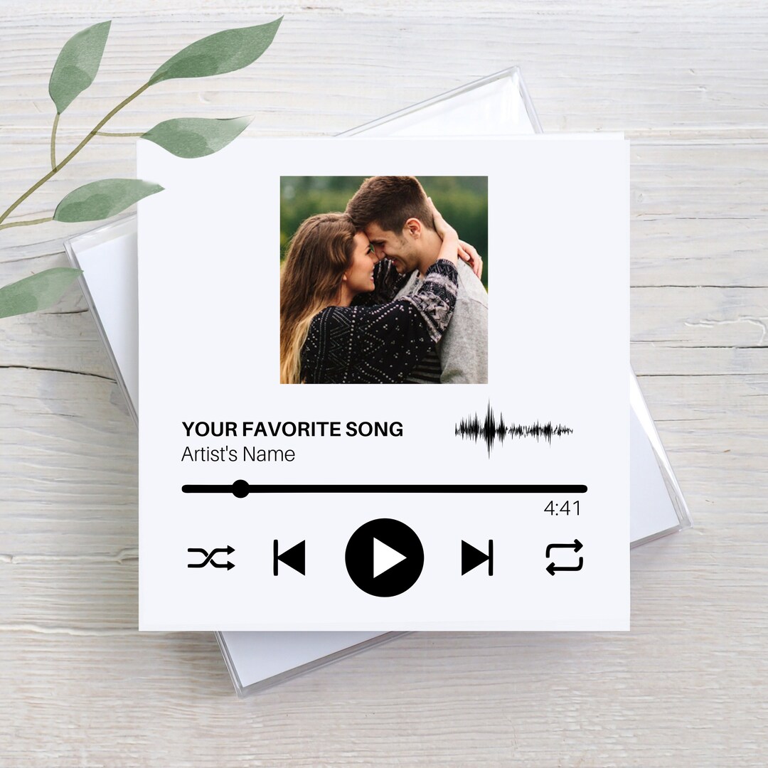 Personalized Anniversary Card: Favorite Song, Custom Message - Etsy