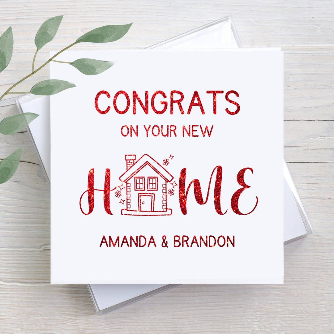 Card for New Home Buyers, Gift From Realtor, Custom Greeting Card ...