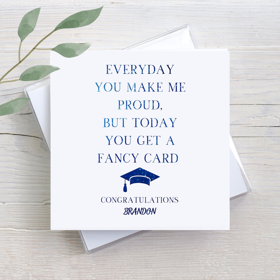 Custom Graduation Card, Graduation Card for Son, Funny Graduation Card ...