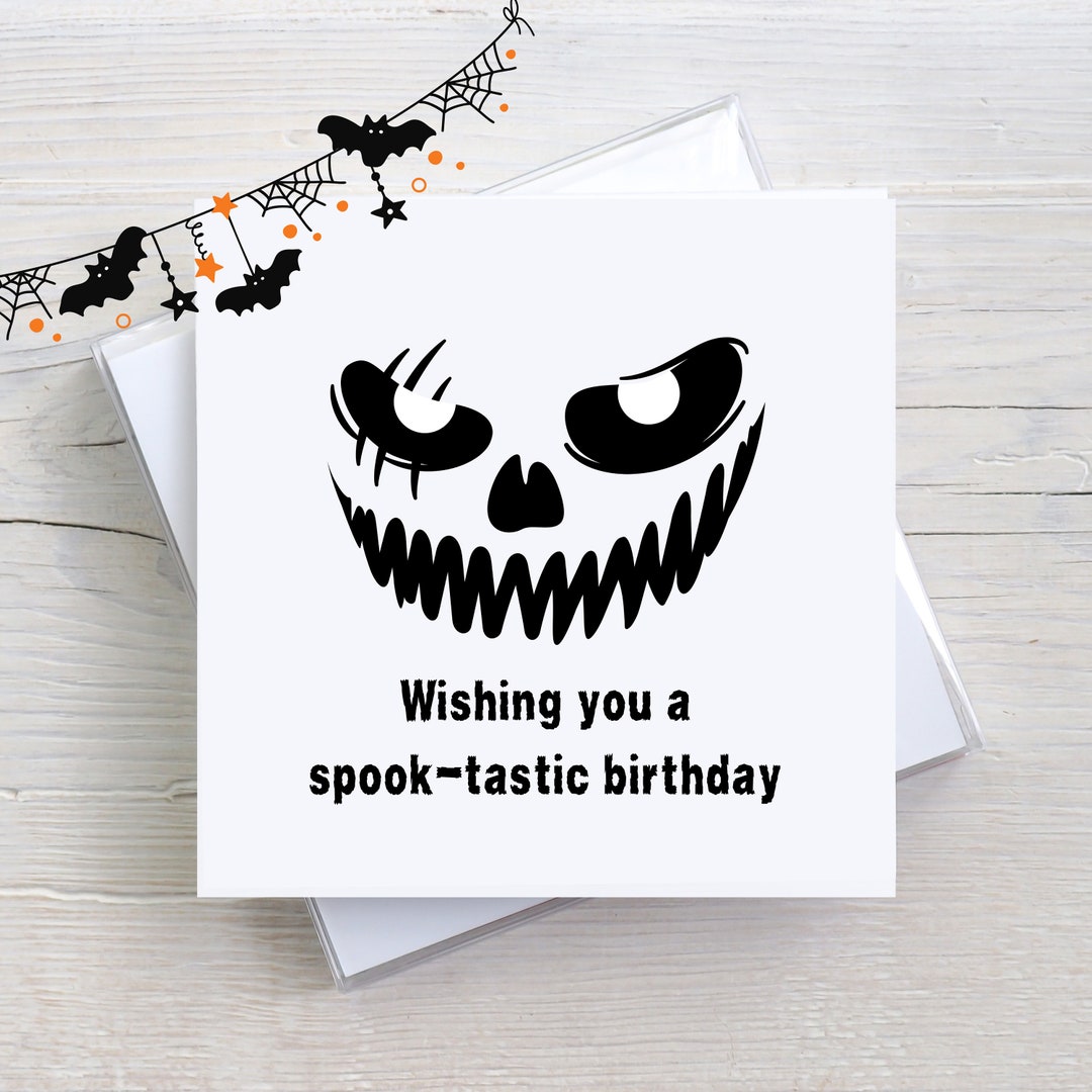 Spooky Birthday Card: Personalized October Greeting - Etsy